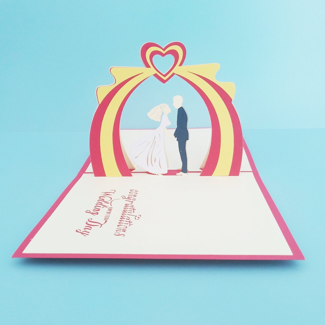 Wedding Day, 3D Pop-up Wedding Card, 3D Greeting Card, Pop Out Card ...