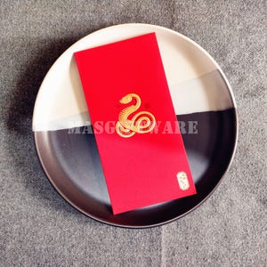 Embossed Golden Snakesset of 6pcs Chinese New Year Red Envelopes, Red ...