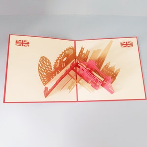 England, 3D Pop-up Card, 3D Greeting Card, Pop Out Card, Paper Craft ...