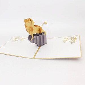 Lion, 3D Pop-up Card, 3D Greeting Card, Pop Out Card, Paper Craft ...