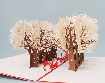 Forest Pop up Card - Etsy