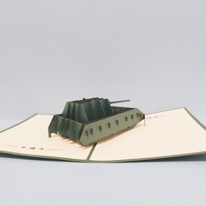 Tank, 3D Pop-up Card, 3D Greeting Card, Pop Out Card, Gift Card, Paper ...