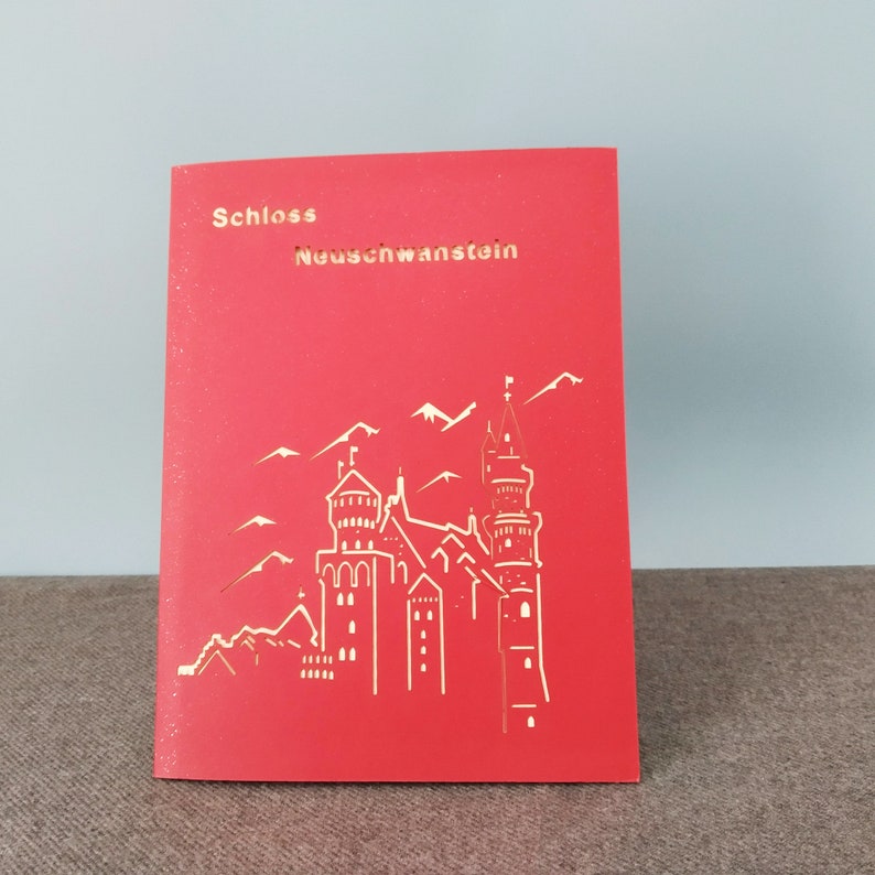 Neuschwanstein Castle 3D Pop-up Greeting Card, New Swan Stone Castle ...