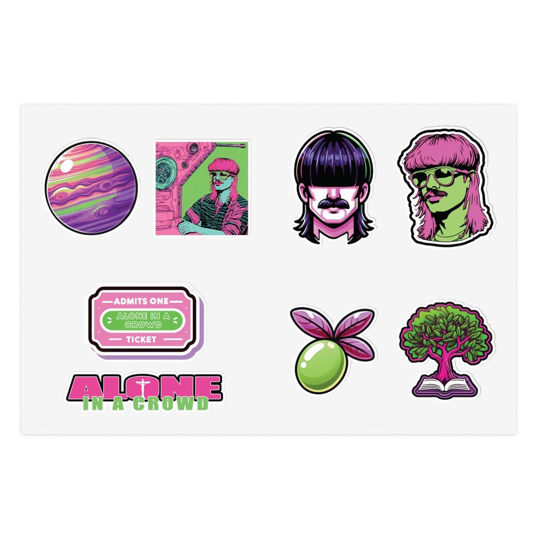 Oliver Tree Alone in a Crowd 2024 Tour Fan Art Supporting Sticker Sheet ...