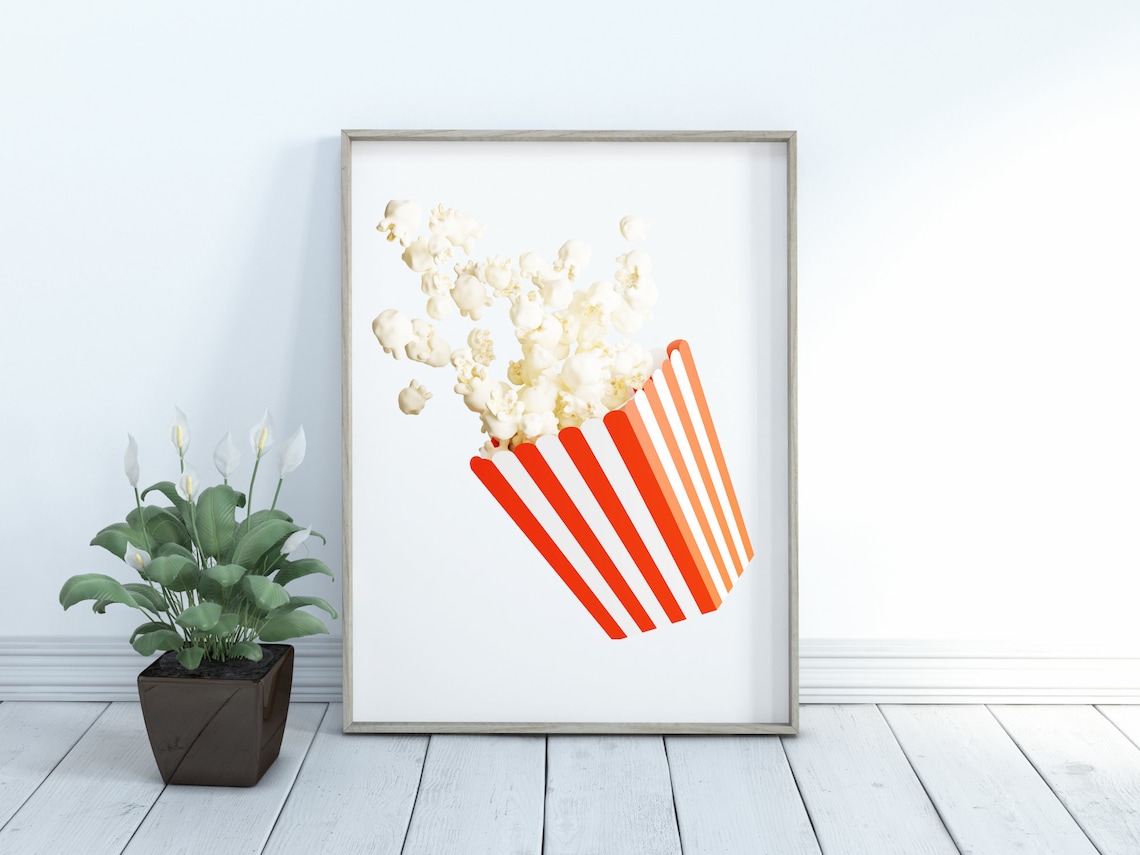 Set of 5 Picture, Popcorn SVG, Popcorn Box Svg, Popcorn Bucket, Popcorn ...