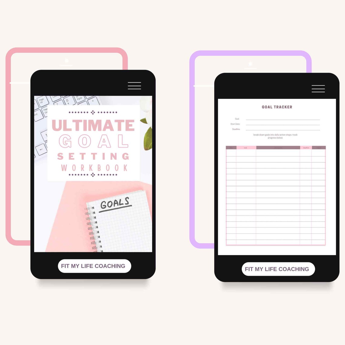 Smart Goal Template, Goal Setting Planner, Minimal Goal Worksheet, Apps ...