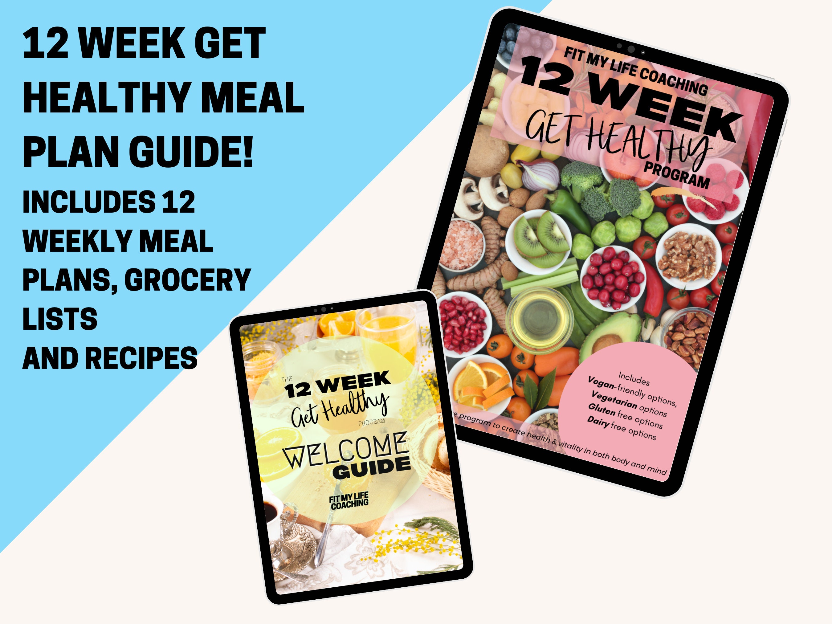 12 Week Healthy Meal Plan Guide, 12 Week Food Diary With Success Manual ...