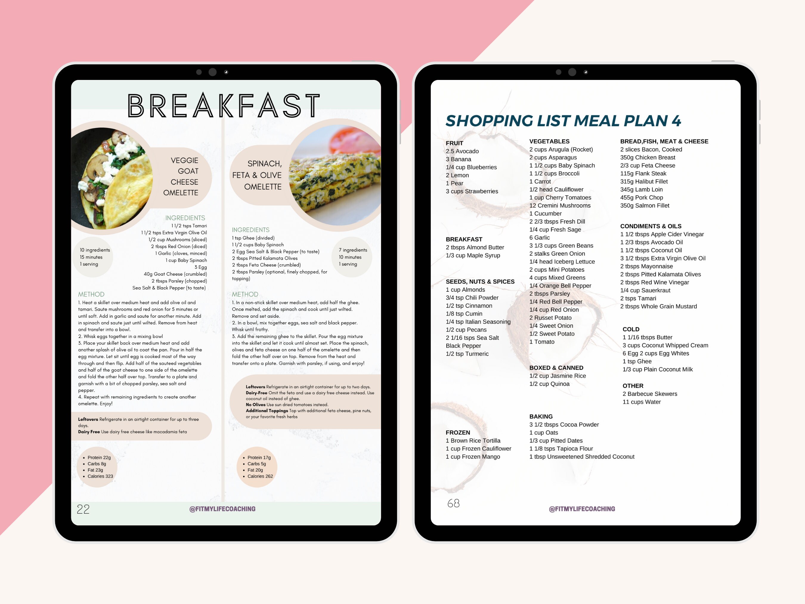 28 Days Clean & Healthy Meal Plan, 4 Weeks Clean Eating Recipe Template ...