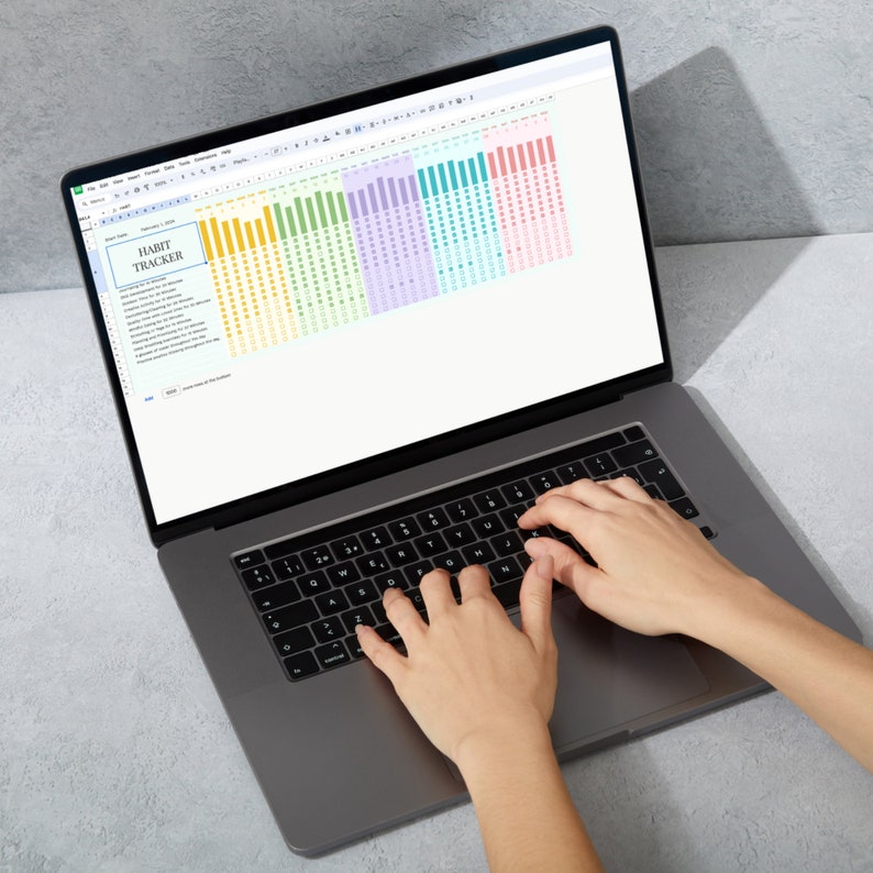 2024 Habit Tracker Spreadsheet Template, Google Sheets Yearly Habit ...
