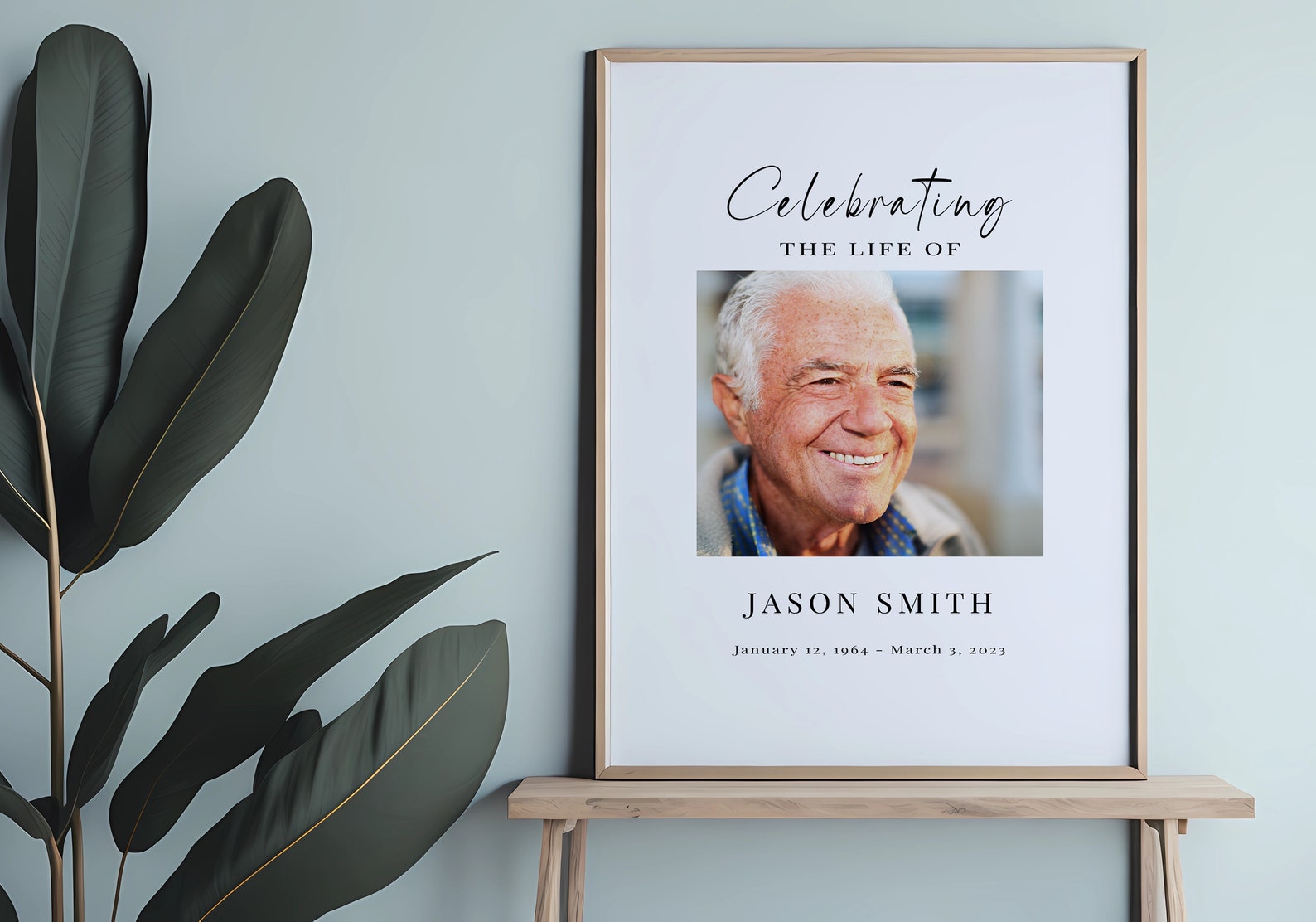 Editable Funeral Welcome Sign, Celebrating the Life Poster, Obituary ...