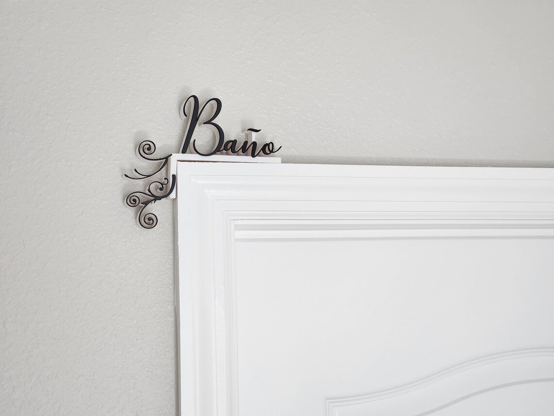 Baño Door Topper / Bano Sign / Bathroom Door Topper / Over the Door ...