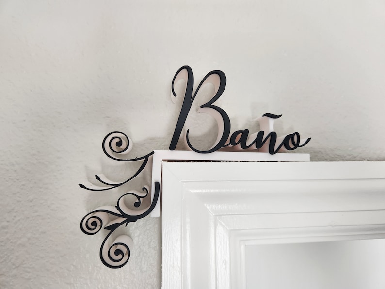 Baño Door Topper / Bano Sign / Bathroom Door Topper / Over the Door ...
