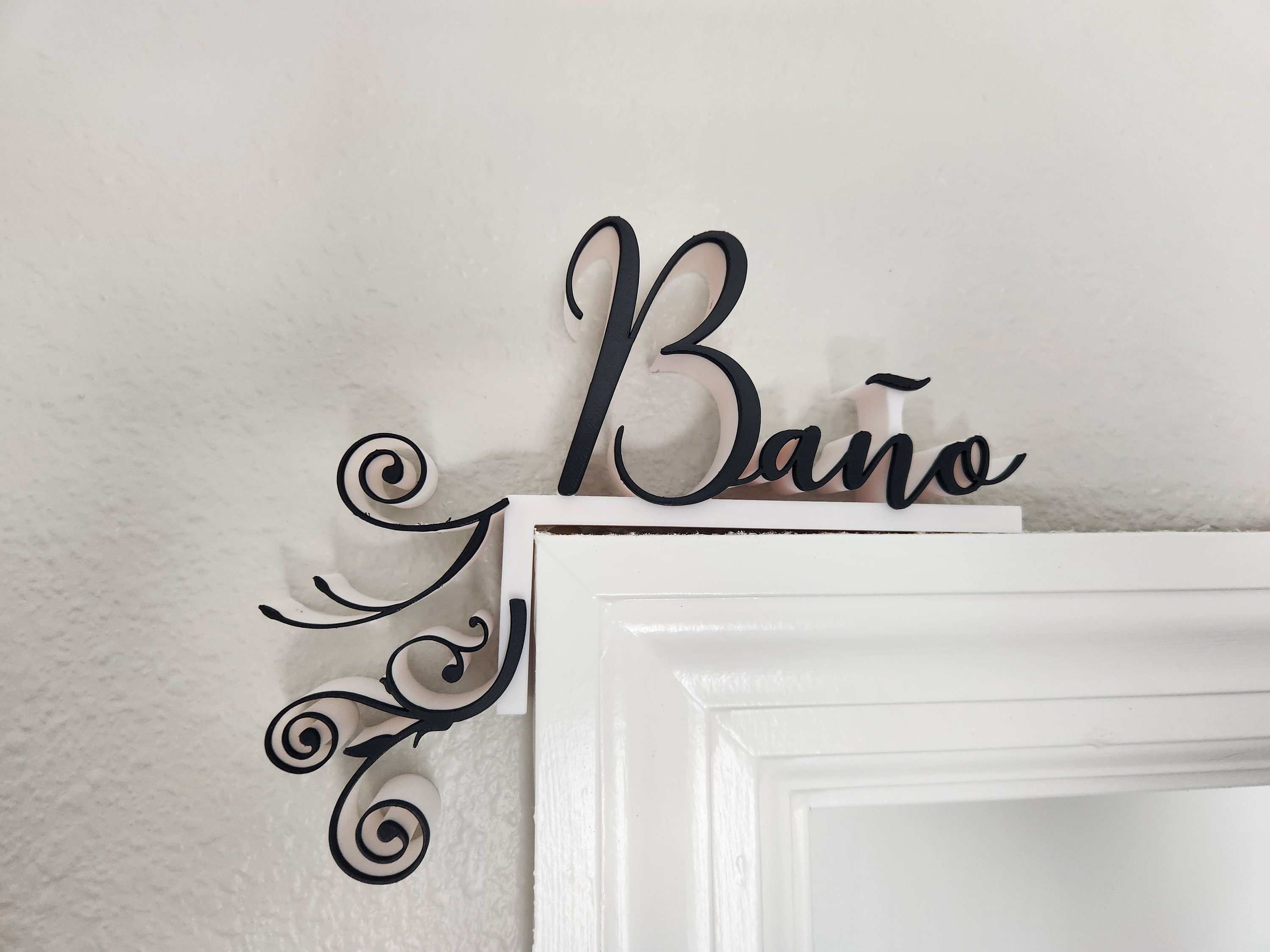 Baño Door Topper / Bano Sign / Bathroom Door Topper / Over the Door ...