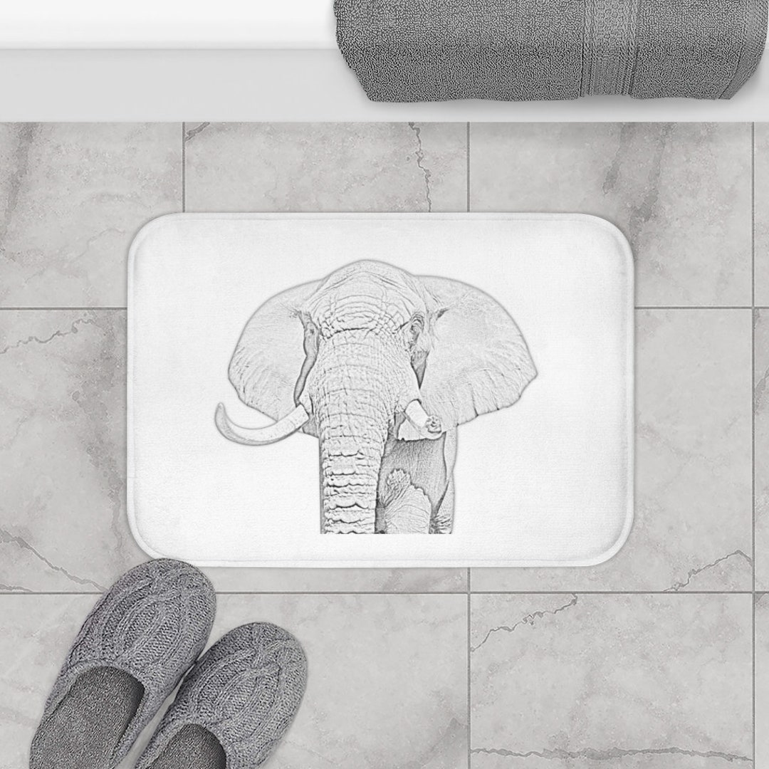 Big 5 Collection - African Elephant - Bath Mat - Etsy