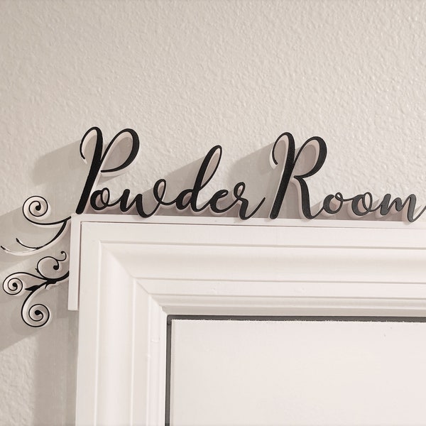 Powder Room Sign - Etsy