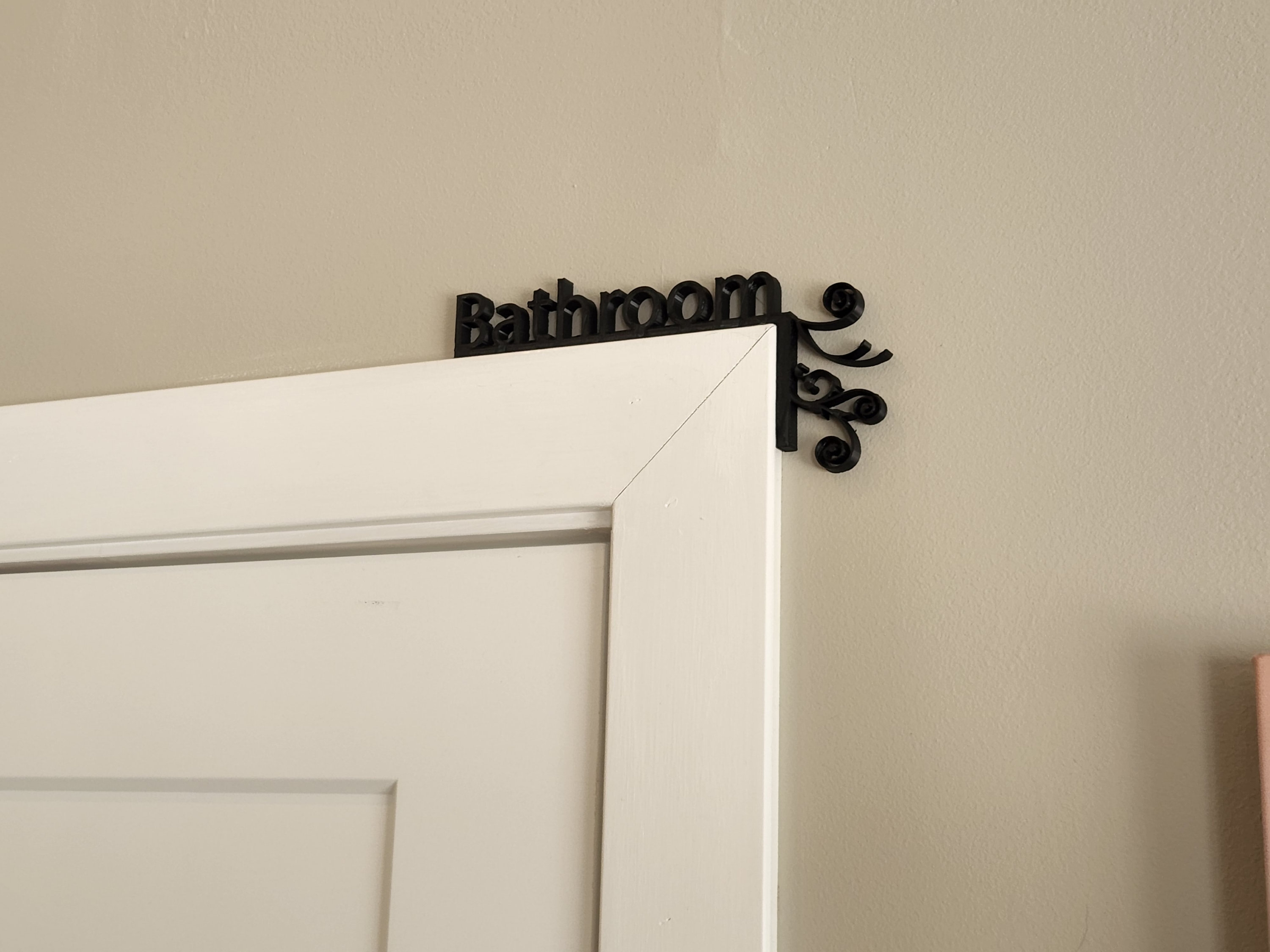 Bathroom Door Topper Sign, 3D Printed PLA Decor - Etsy