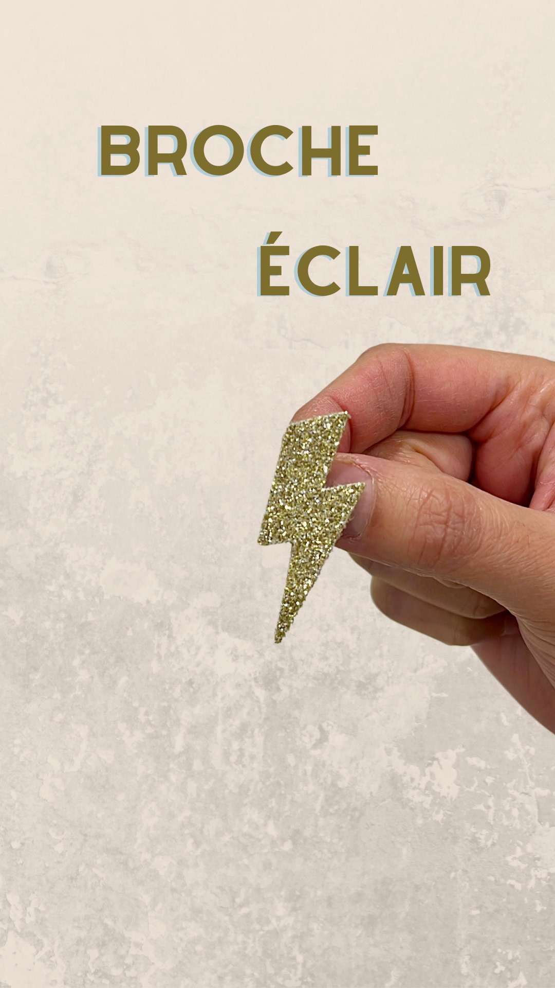 Gold Glitter Lightning Brooch in Leather - Etsy