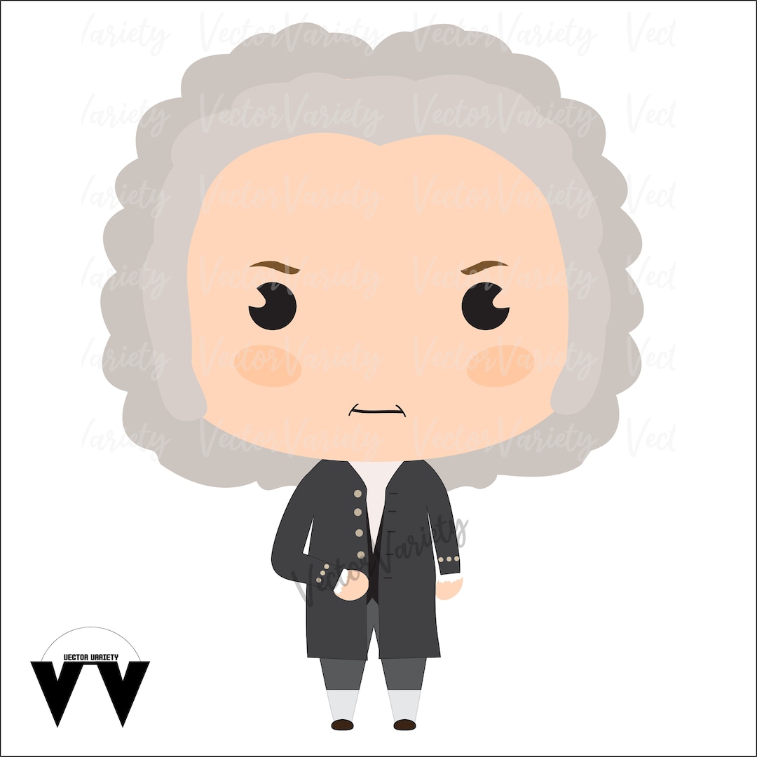 Johann Sebastian Bach, Sticker, Svg, Png, Eps, Dxf, Vector, Illustrator ...