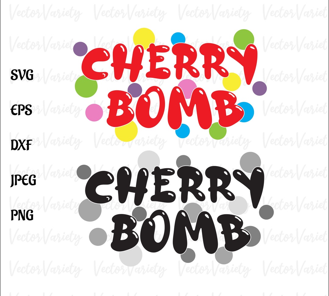 CHERRY BOMB, Decal, Cricut, Sticker, Sublimation Print, Digital Art ...