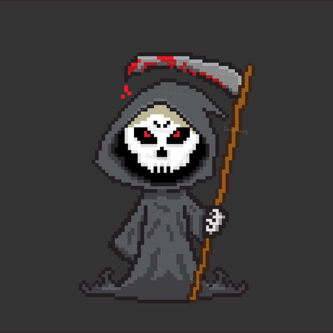 Grim Reaper, Pixel Art, 8 Bit, 16 Bit, Svg, Png, Jpg, Dxf, Eps, Cricut, Sticker, Illustration - Etsy