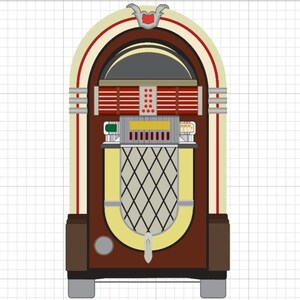 Vintage Jukebox, Retro, Cd, Outline, Illustration, Cut File, Svg, Eps ...