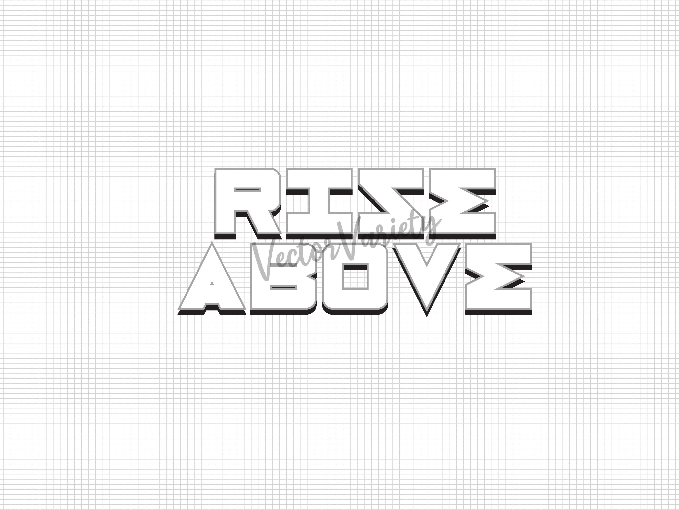 RISE ABOVE, Minimalist Text Logo, Sublimation, Svg, Eps, Png, Jpeg - Etsy