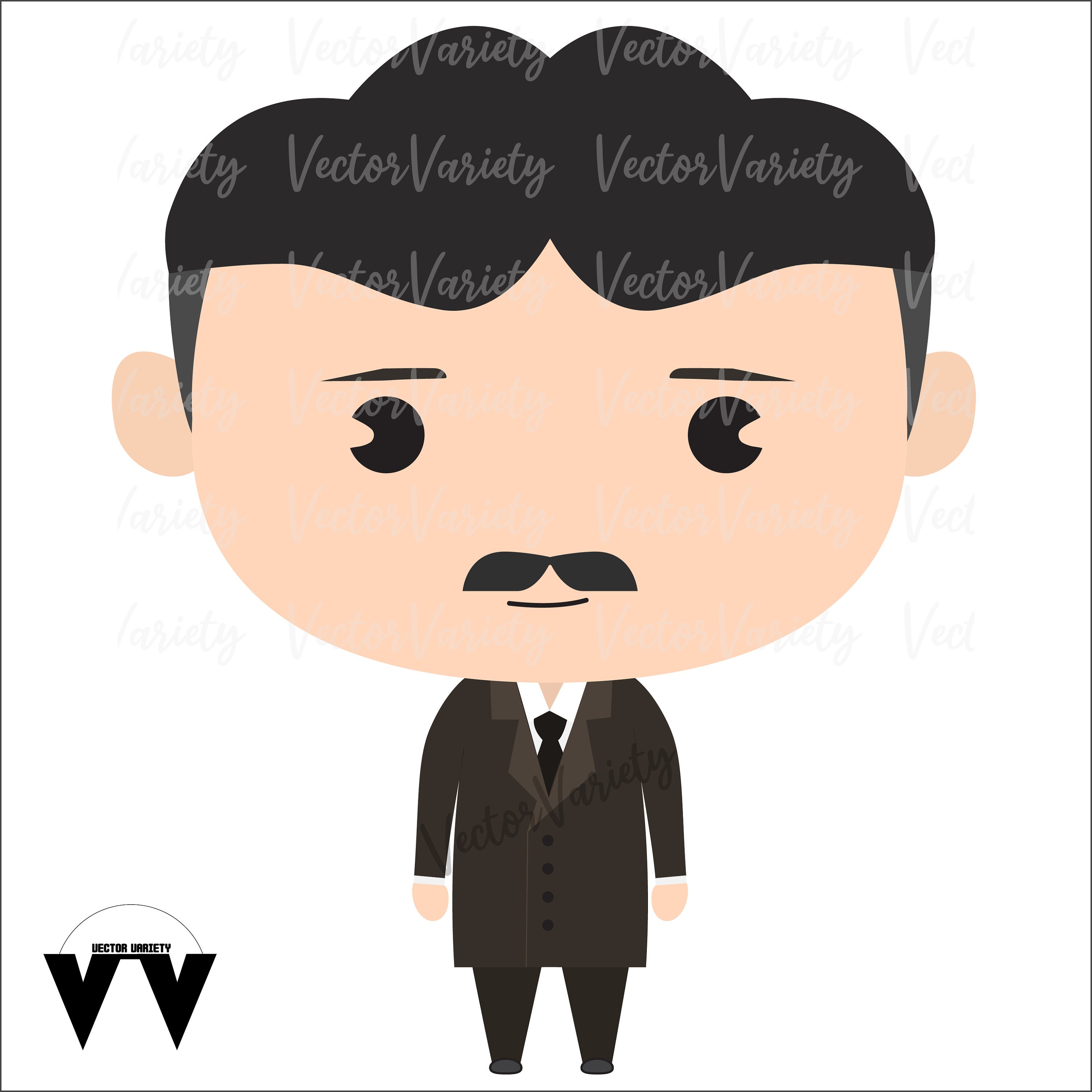 Nikola Tesla, Sticker, Svg, Png, Eps, Dxf, Vector, Illustrator, Chibi ...