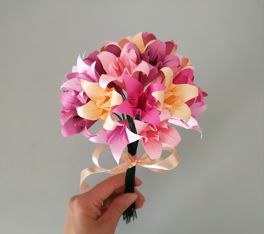 Bouquet de fleur origami,Fleure en origami - Etsy France