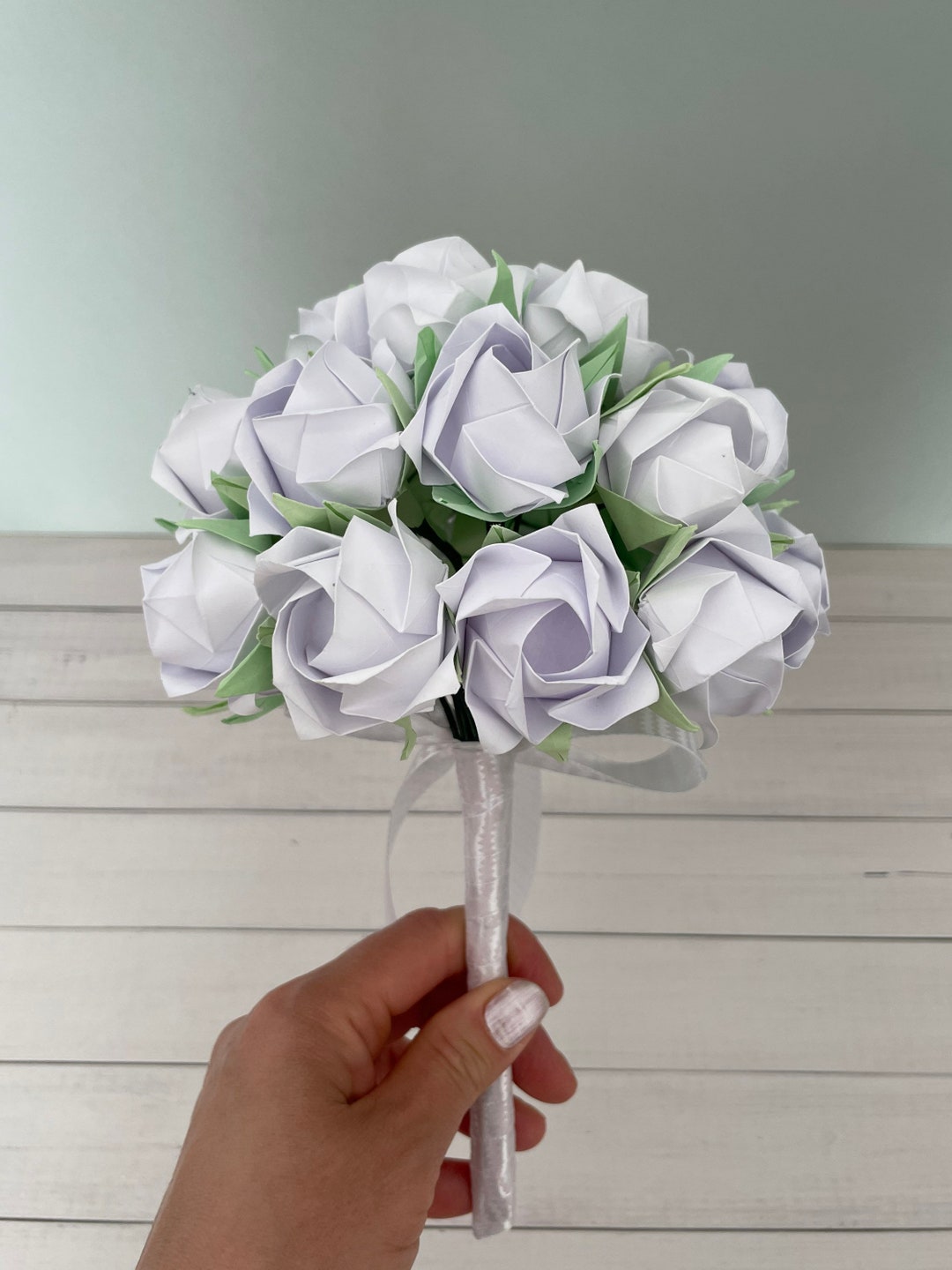 Origami Rose Wedding Bouquet, Origami Paper Roses - Etsy