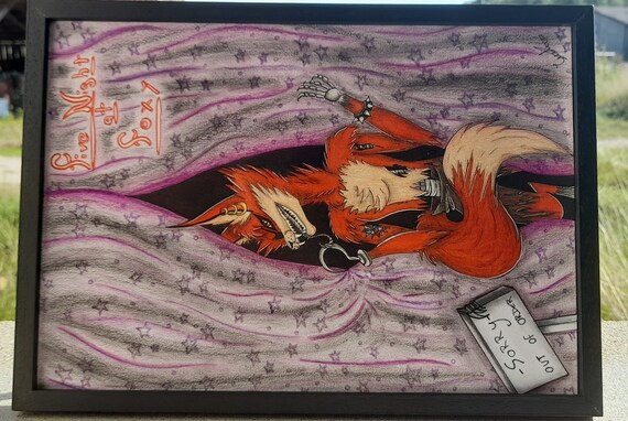 Fan Art Foxy Five Night at Freddy's High Quality Wall - Etsy