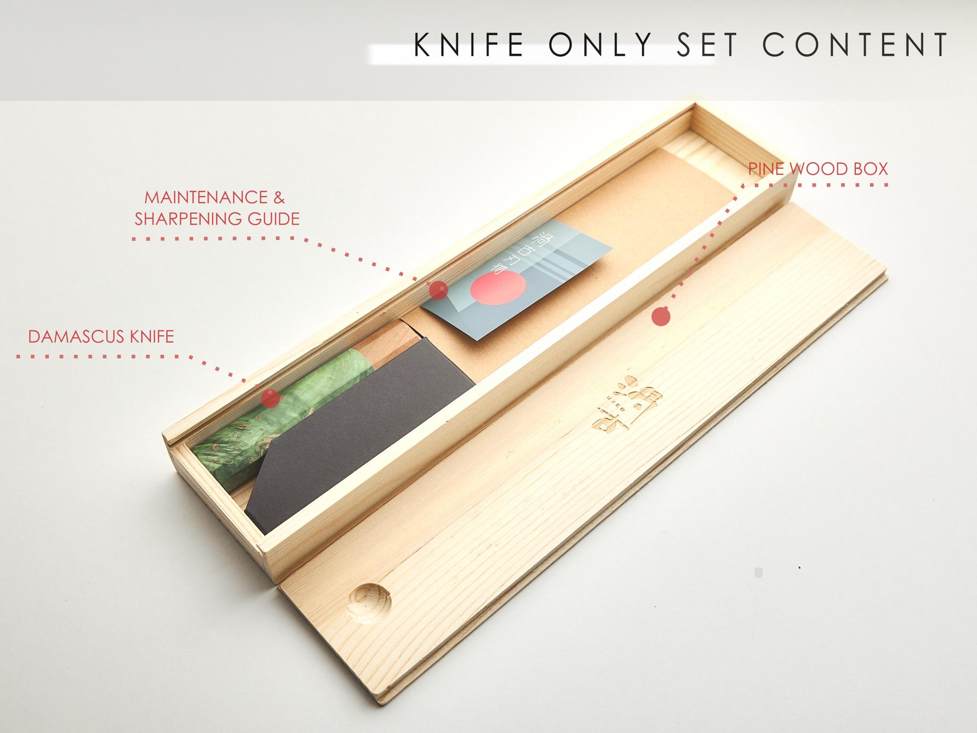 8" Damascus Chef Knife Gift Set With Sharpening Kit | Japanese Style ...