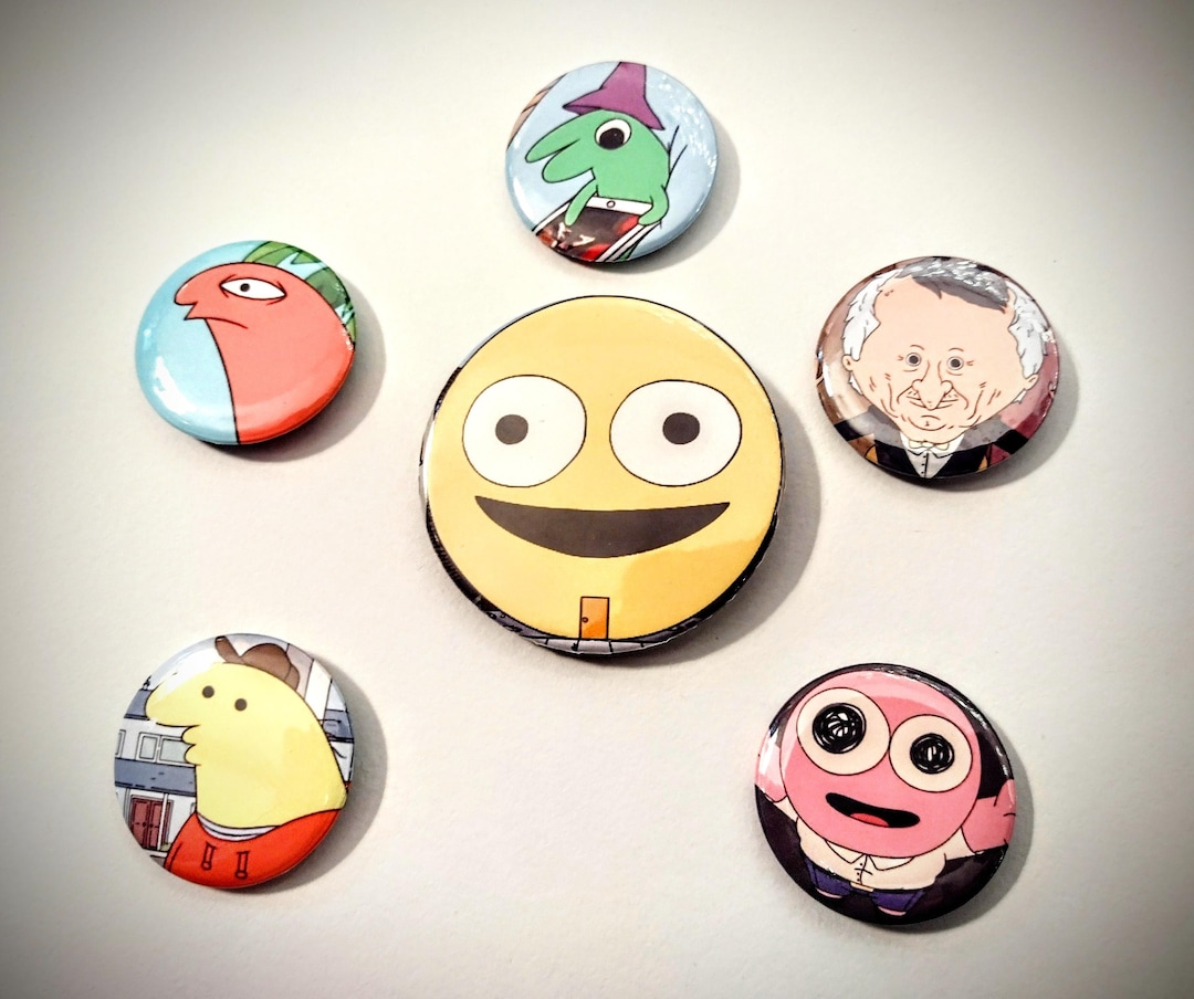 Smiling Friends, Pim, Charlie, Mr. Boss, Alan, Glep, Pins, Buttons ...