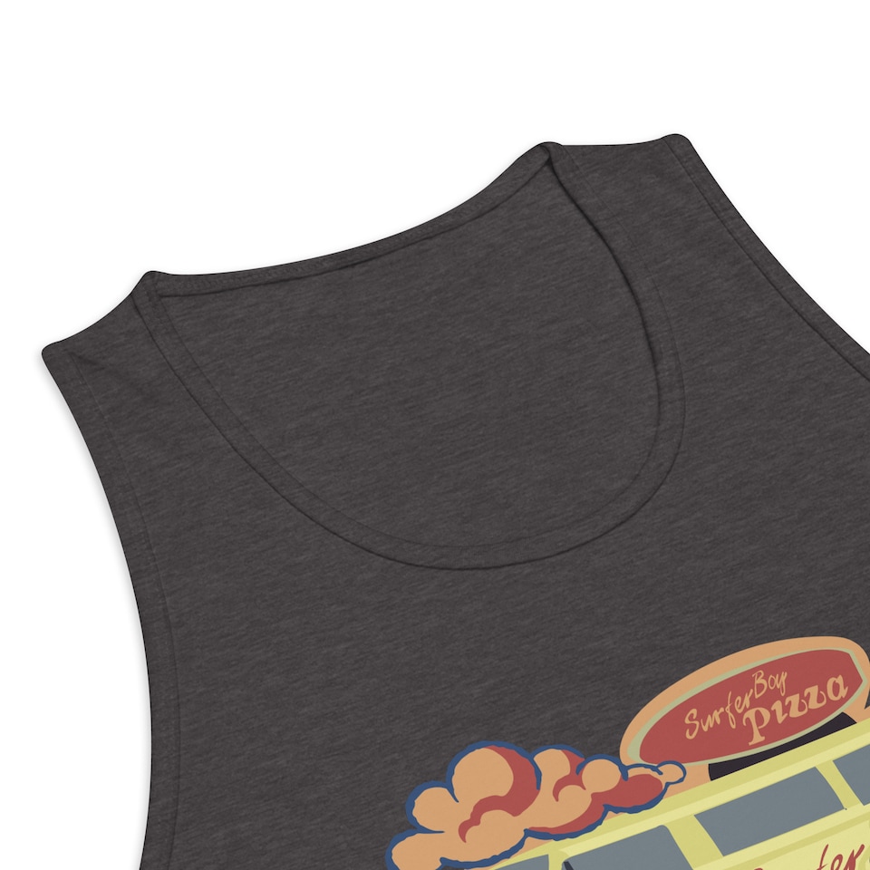 Surfer Boy Pizza - Upside Down World - Argyle Premium Men Tank Top ...
