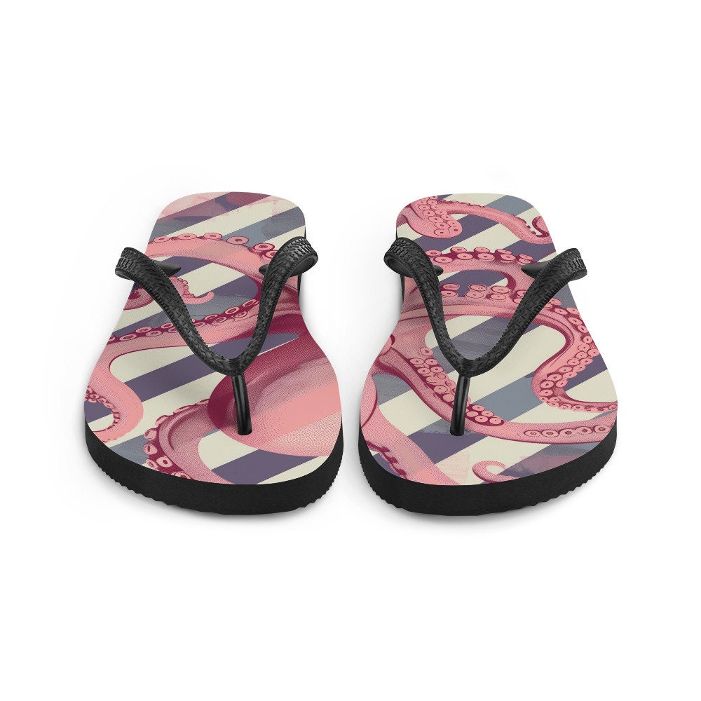 Pink Octopus Flip-flops Hour or Outdoor Slippers - Etsy