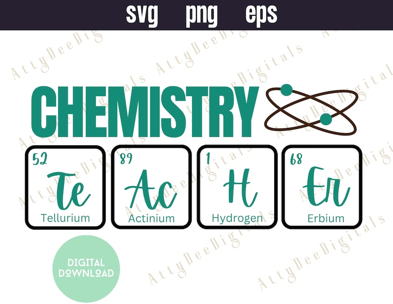 Periodic Table Teacher Png Chemistry Teacher Svg Teacher - Etsy