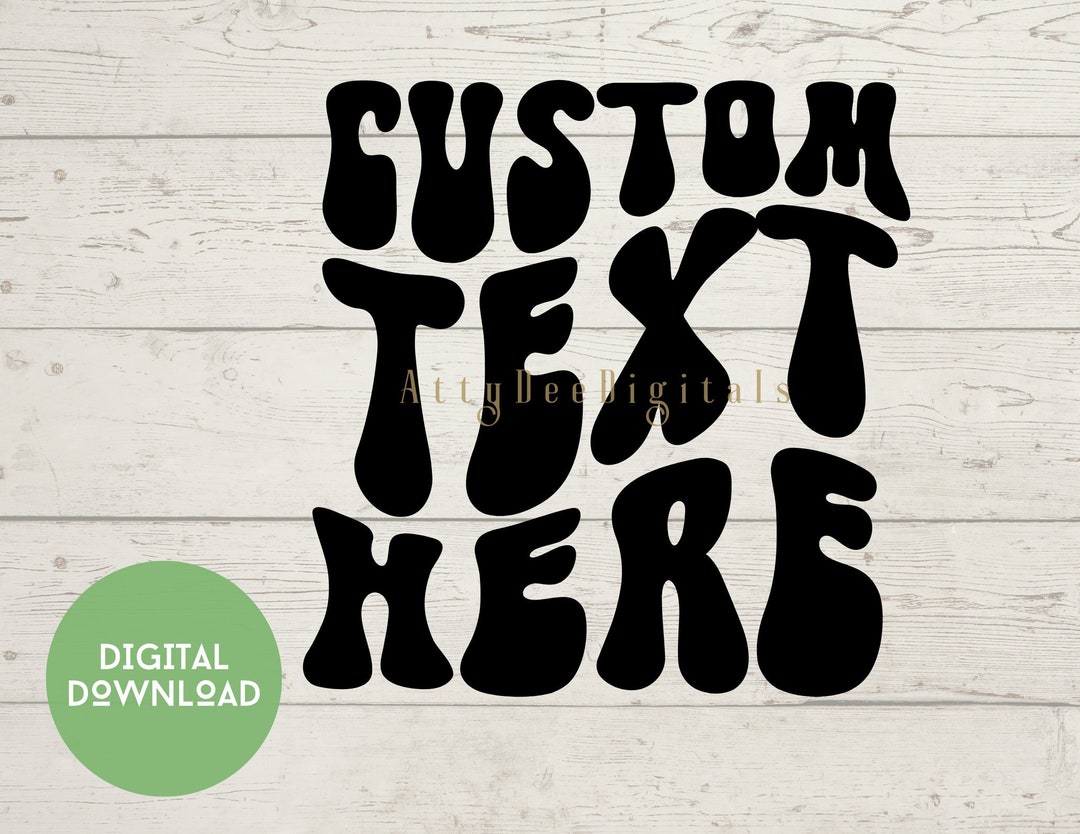 Custom Wavy Text Svg, Custom Wavy Letters Svg, Custom Wavy Stacked Svg ...