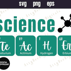 Periodic Table Teacher Svg, Png Files, Teacher Element Inspirational ...