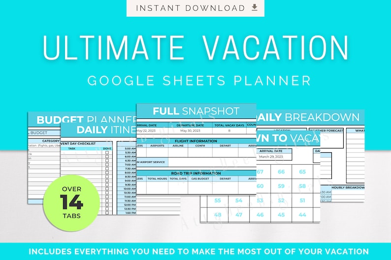 Travel Planner, Google Sheets Planner, Family Vacation Planner ...