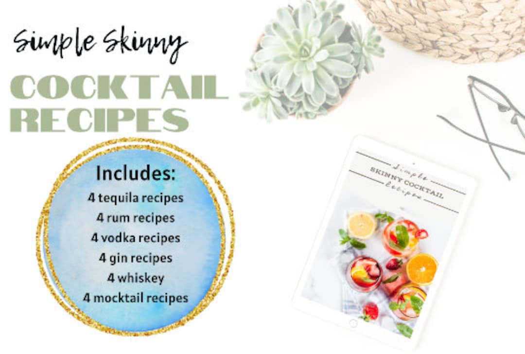 Cocktail Recipe Digital Download, Printable Cocktail Recipe Book ...
