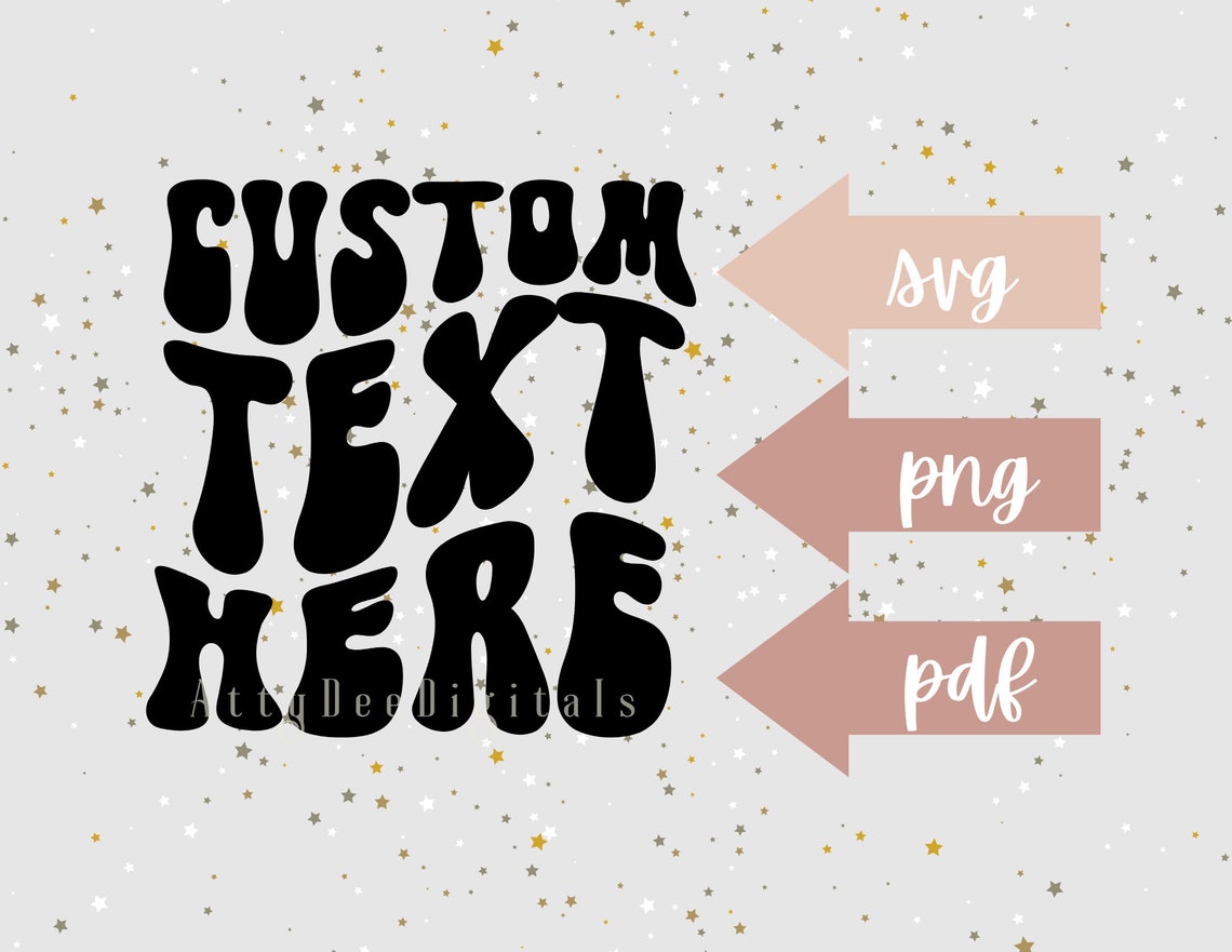 Custom Wavy Text Svg, Custom Wavy Letters Svg, Custom Wavy Stacked Svg ...