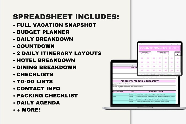 Travel Planner, Google Sheets Planner, Family Vacation Planner ...