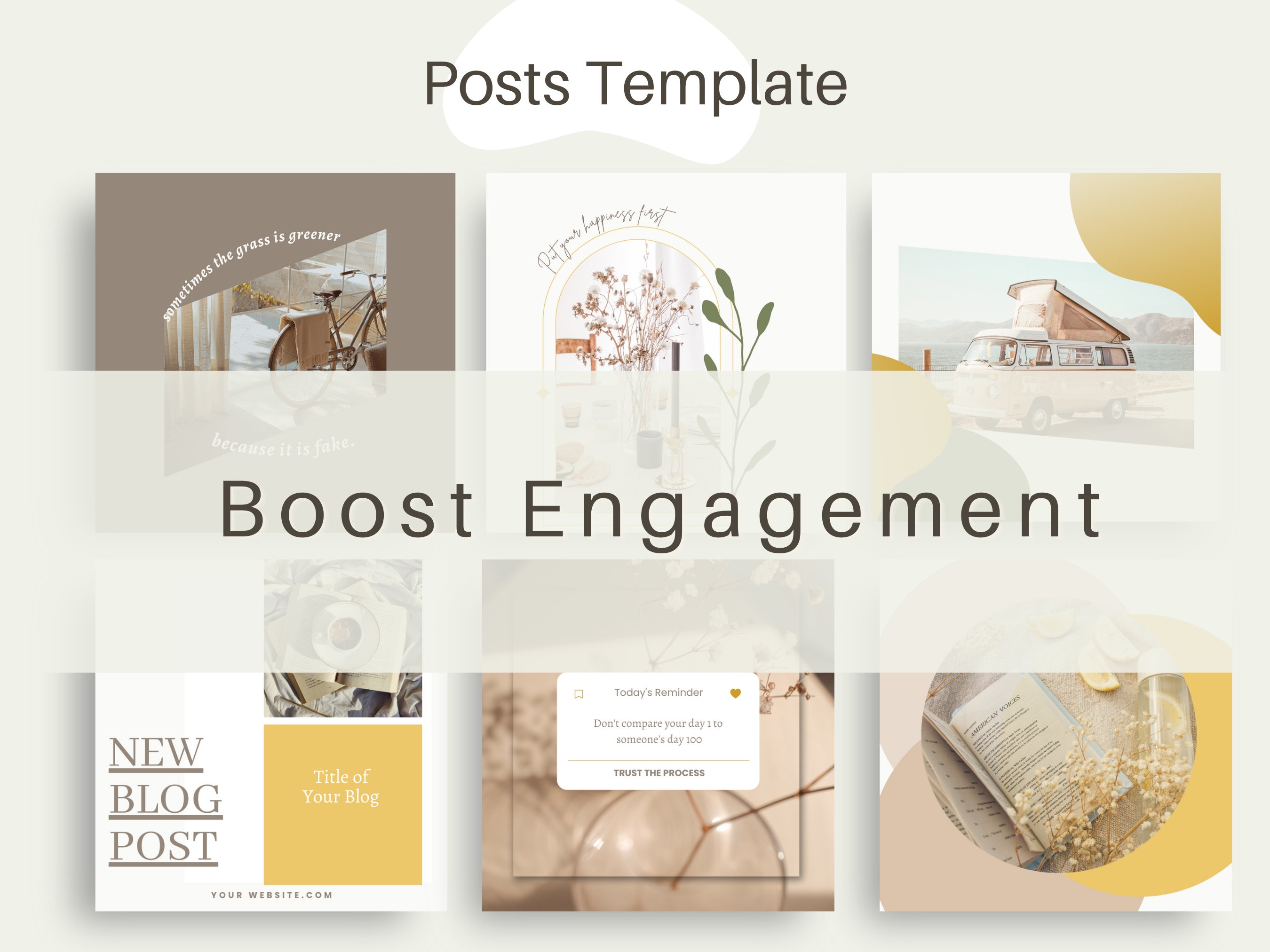 Blogger Template Instagram Post Template Canva Templates - Etsy