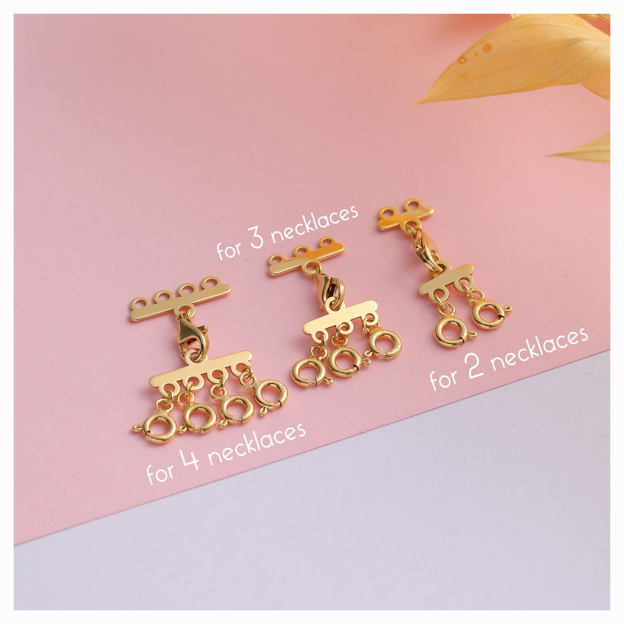 14k Solid Gold Necklace Separator • Layered Necklace Detangler • Multi ...