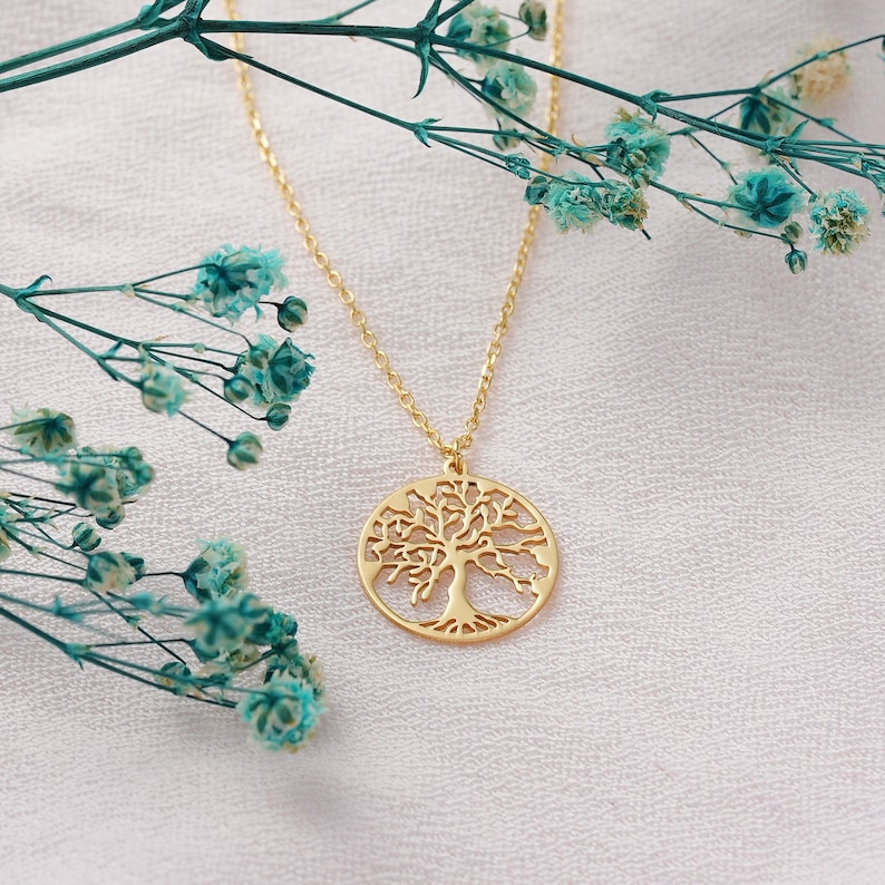 14k Gold Celtic Tree of Life Family Tree of Life Necklace - Etsy