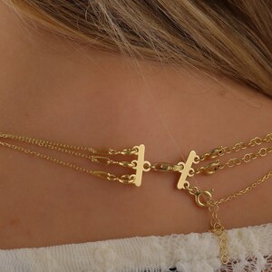 14k Solid Gold Multi Necklace Clasp • Layered Necklace Detangler ...