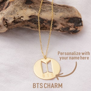 14k Gold Personalized BTS Army Logo Necklace K-pop BTS - Etsy
