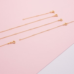 14k Solid Gold Chain Extender • Extender for Perfect Fit • Necklace ...