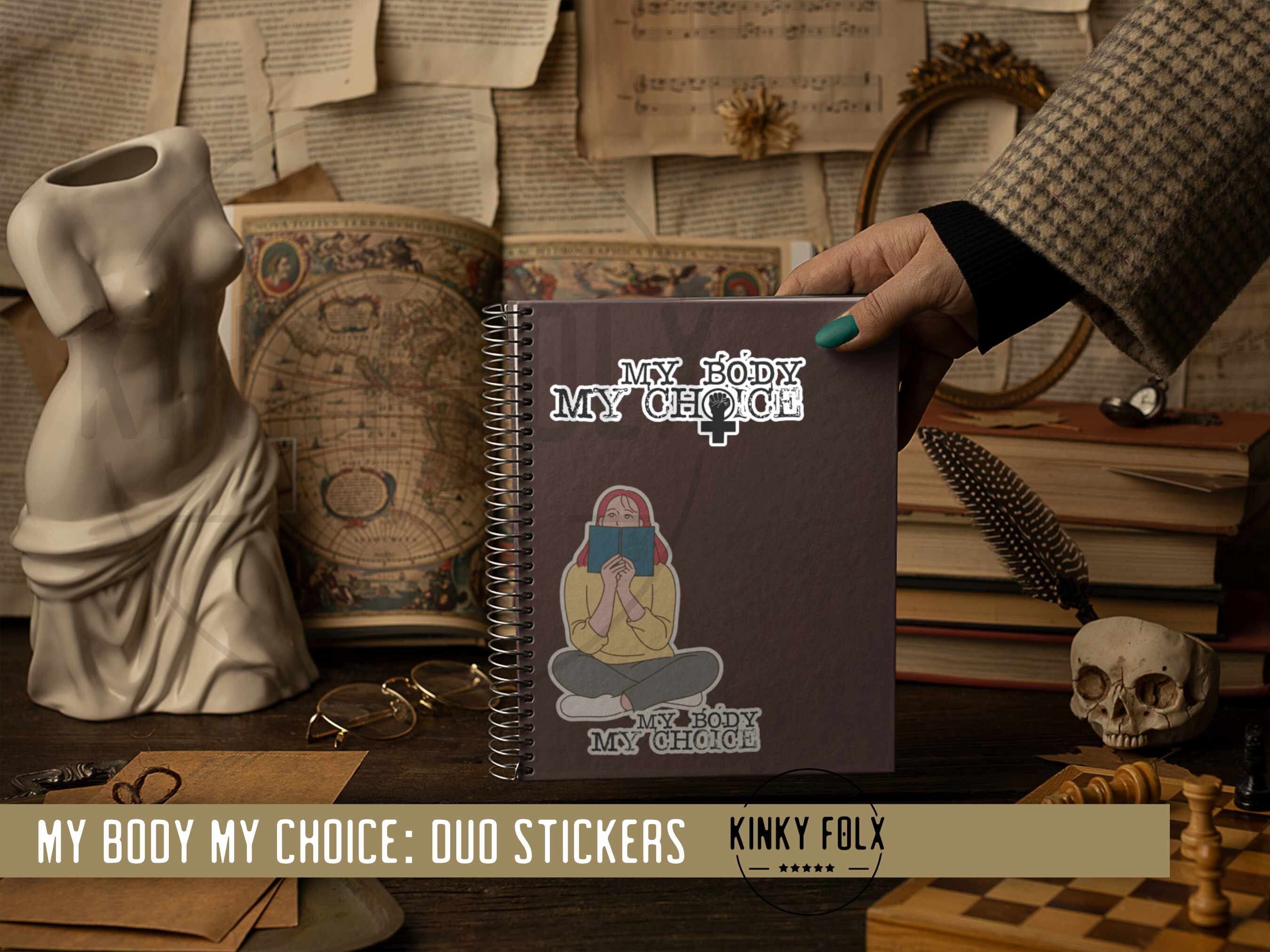 My Body My Choice Sticker Double Stickers Feminist Decal for Laptop or ...