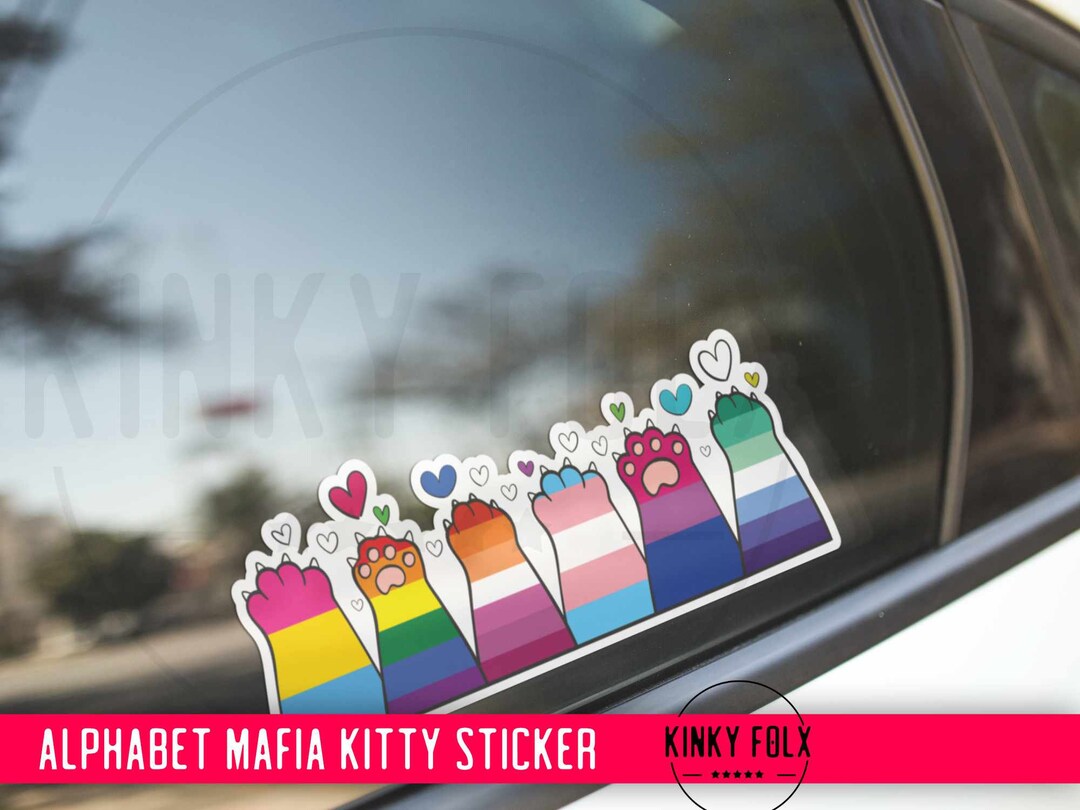 Alphabet Mafia Kitty Sticker, Alphabet Mafia, Rainbow Mafia, Ally Decal ...