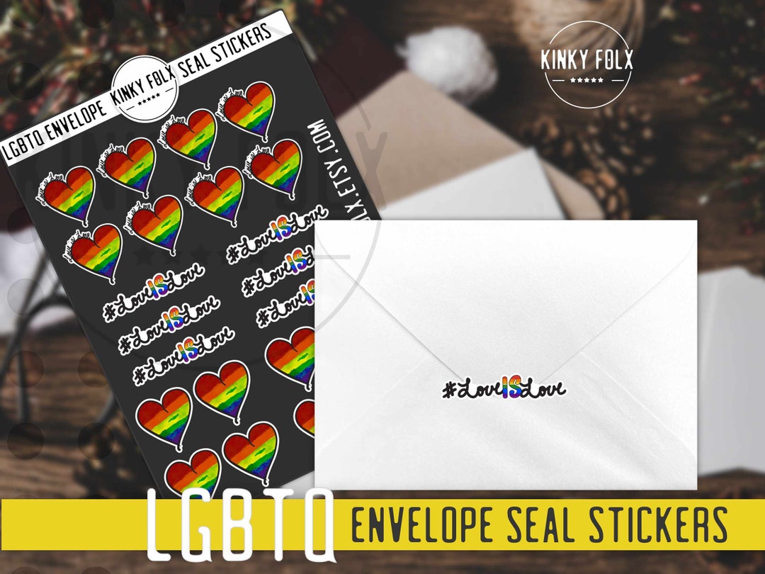 LGBTQ Envelope Seal Stickers, LGBTQ Planner Stickers, Matte Stickers ...